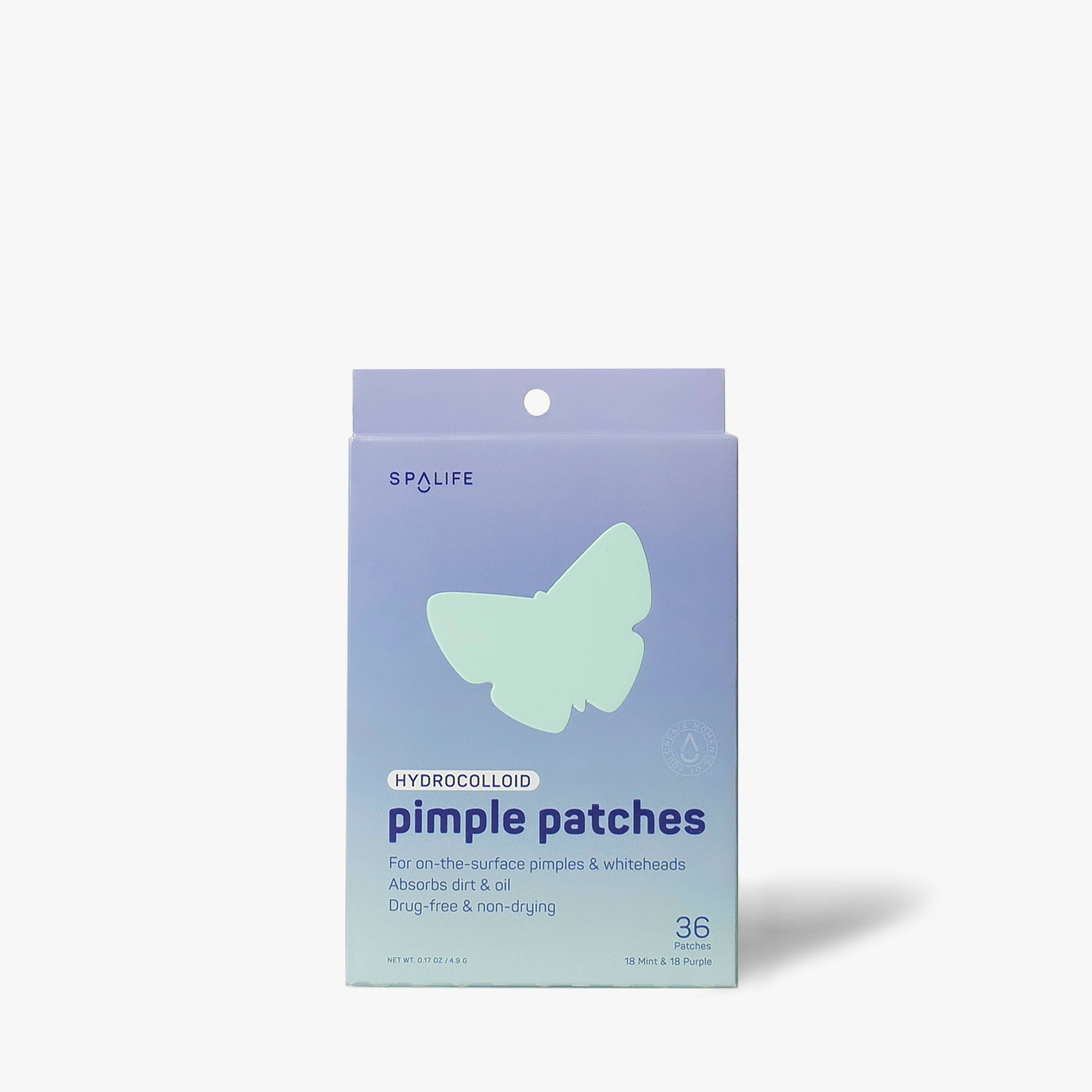 Mint & Purple Butterfly Hydrocolloid Pimple Patches | The Indigo Owl, LLC